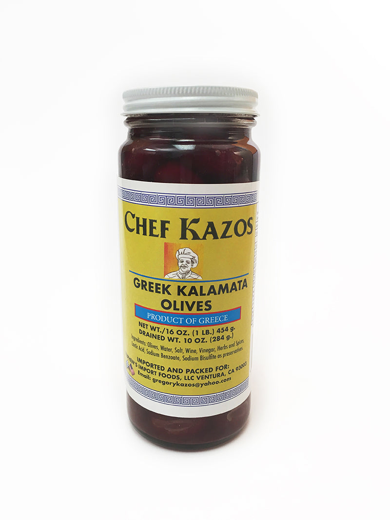 Chef Kazos Greek Kalamata Olives – Stephen's Import Foods